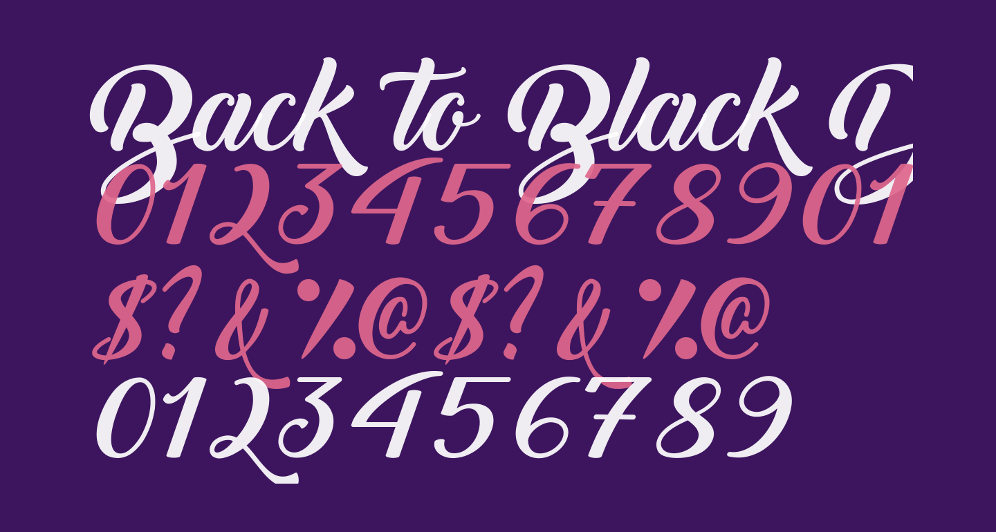 Back to Black Demo free Font - What Font Is