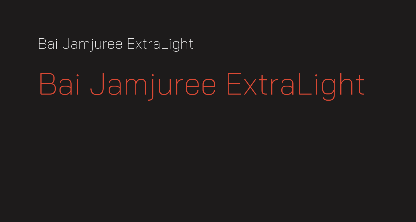 Bai Jamjuree ExtraLight free Font - What Font Is