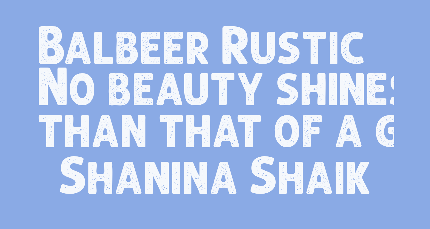 Balbeer Rustic free Font - What Font Is