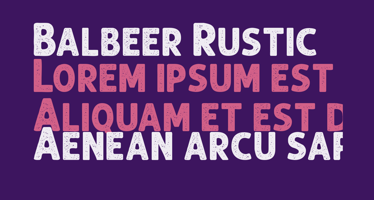 Balbeer Rustic free Font - What Font Is