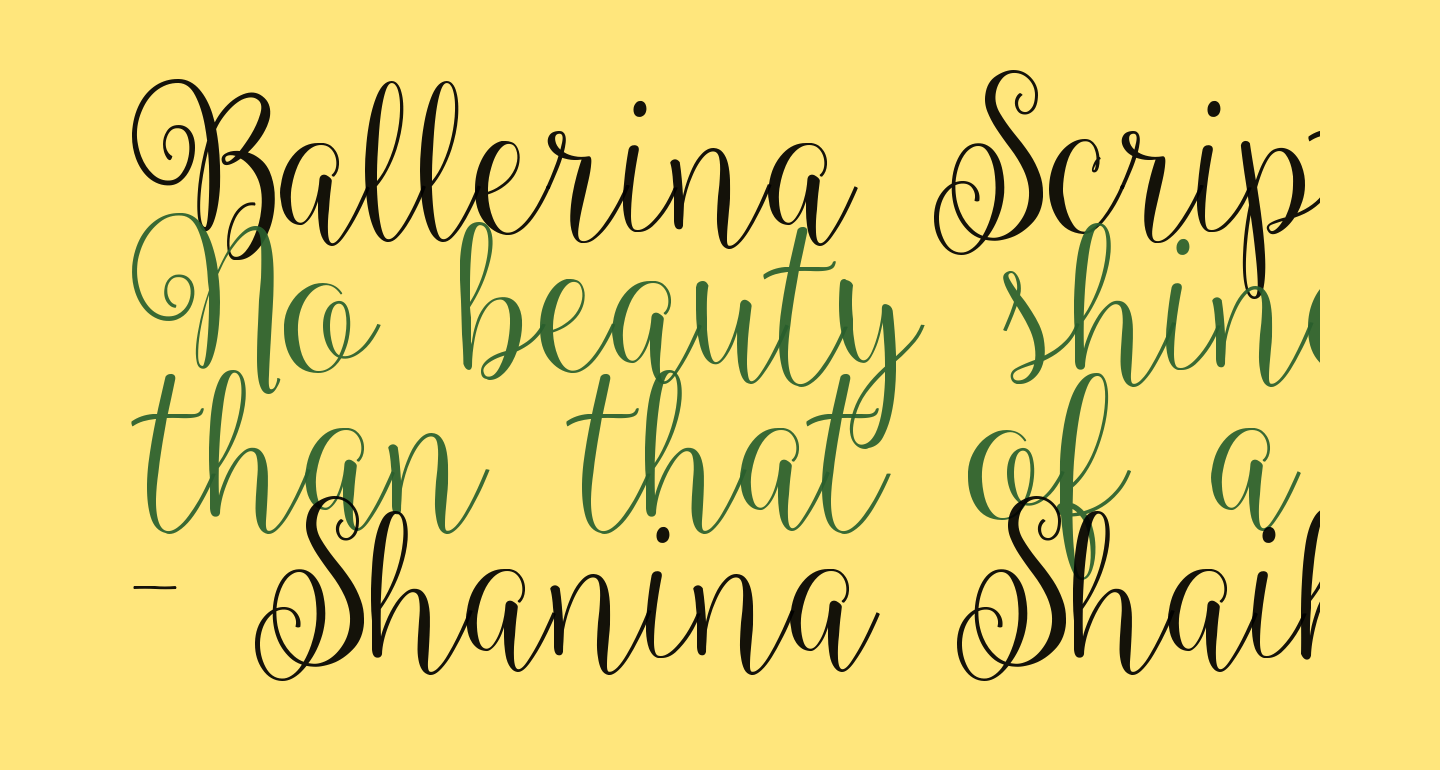 Ballerina Script free Font - What Font Is