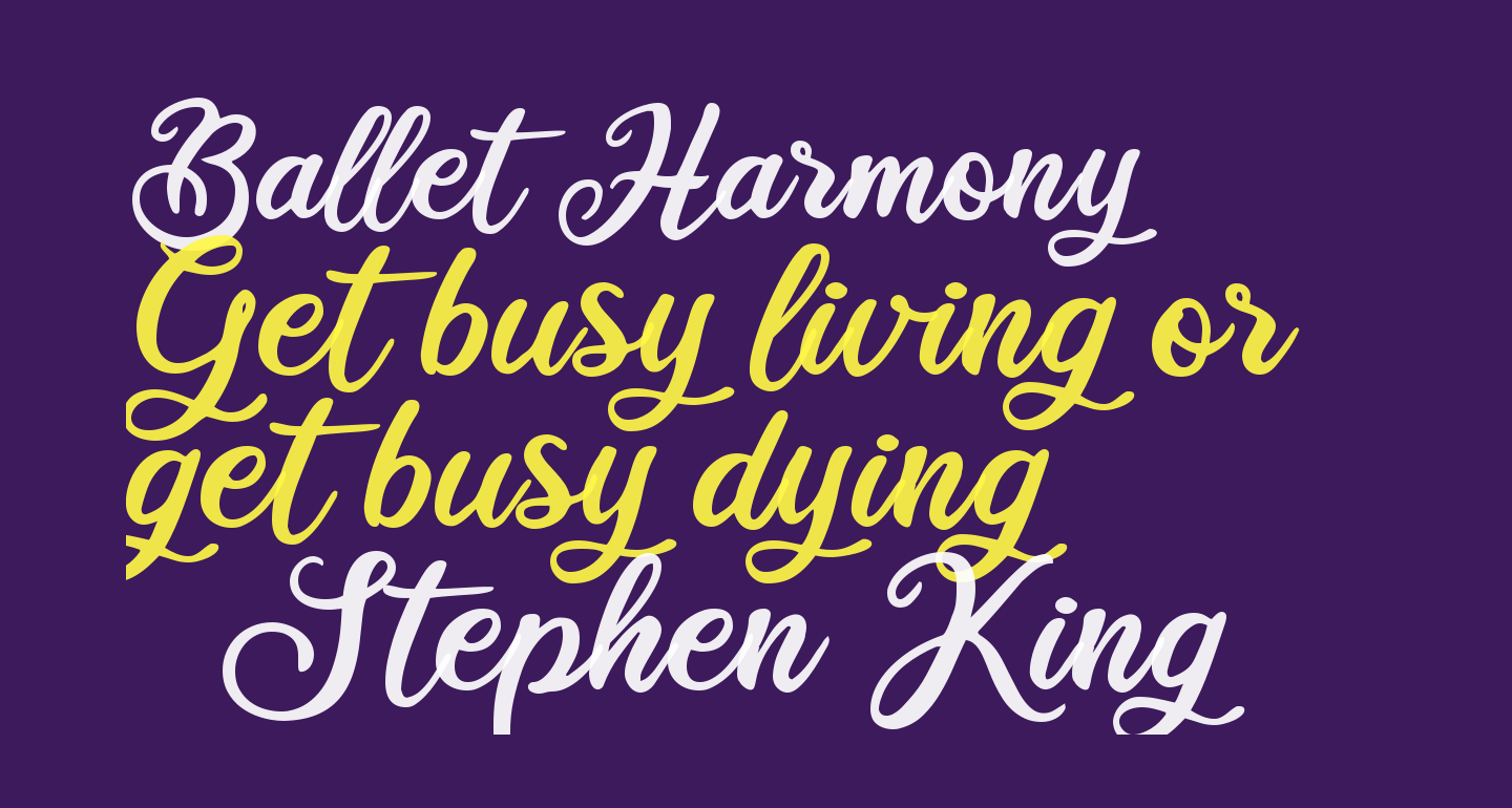 Ballet Harmony free Font - What Font Is