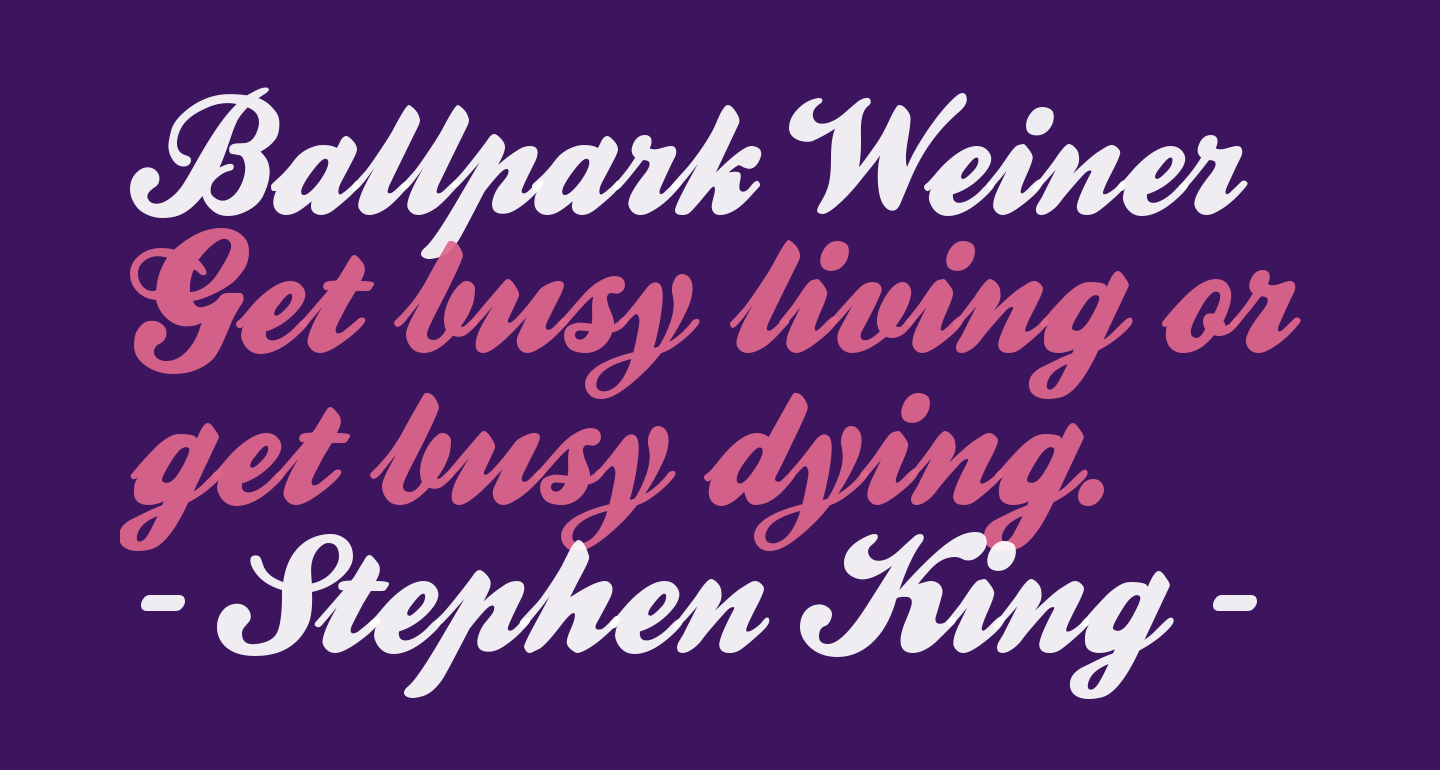 Ballpark Weiner free Font - What Font Is