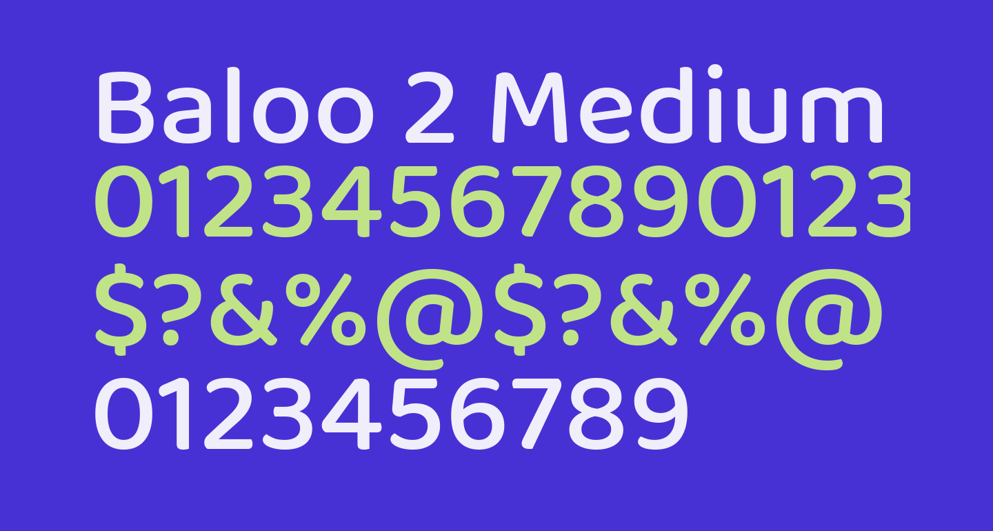 Baloo 2 Medium free Font - What Font Is