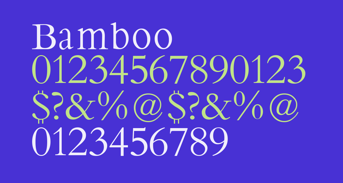 Bamboo free Font - What Font Is