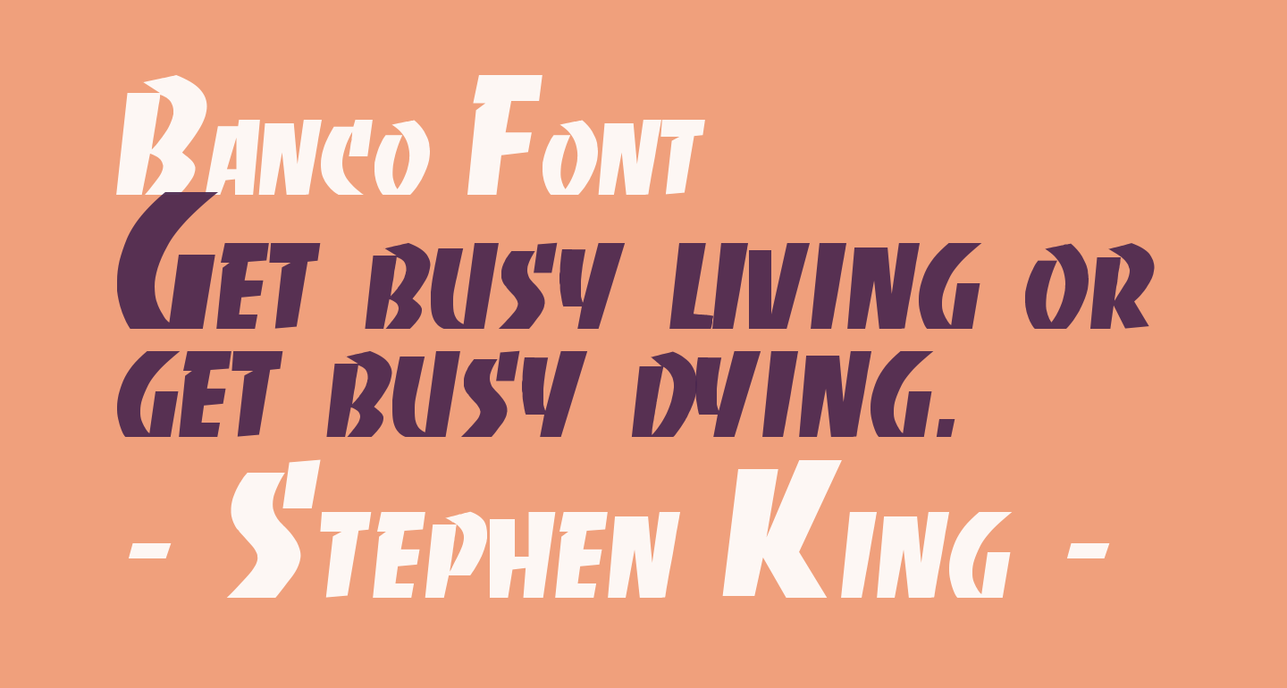Banco free Font - What Font Is
