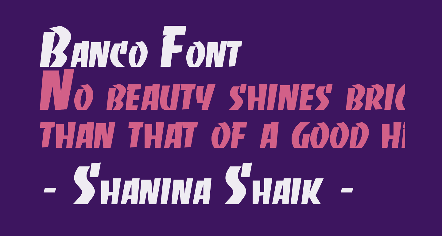 Banco free Font - What Font Is
