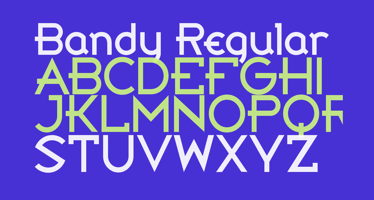 Bandy Regular free Font - What Font Is