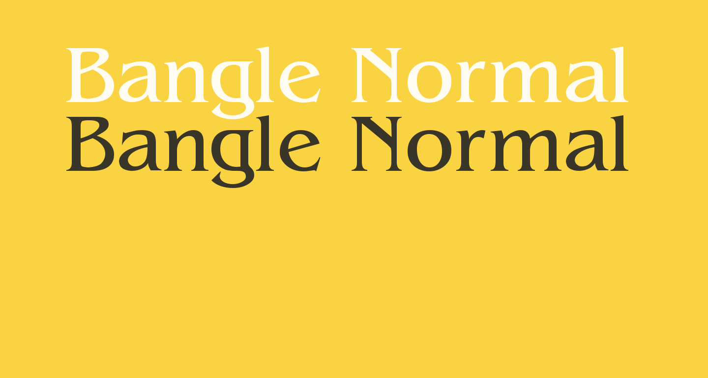 Bangle Normal free Font - What Font Is