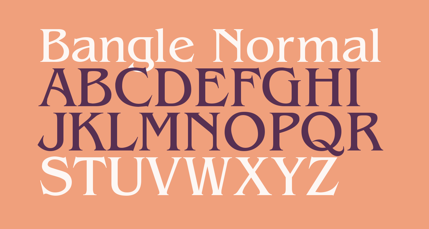 Bangle Normal free Font - What Font Is