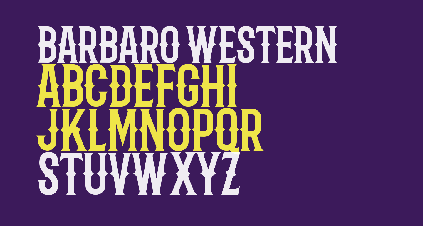 Barbaro Western free Font - What Font Is