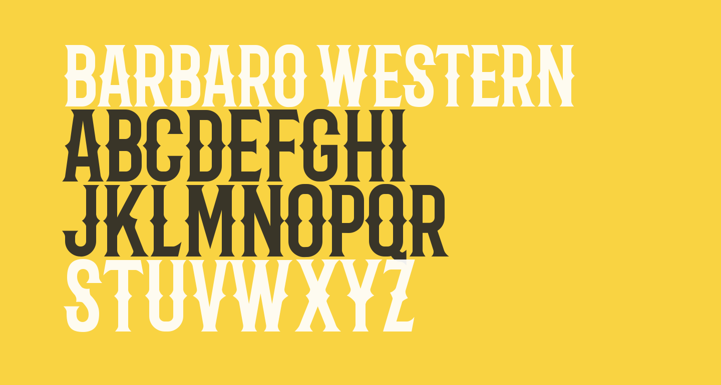 Barbaro Western free Font - What Font Is