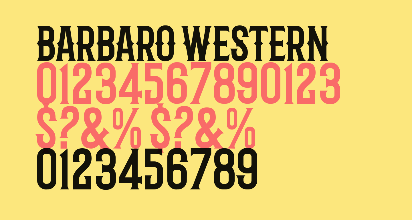 Barbaro Western free Font - What Font Is