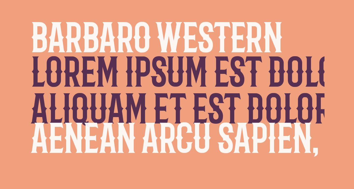Barbaro Western free Font - What Font Is