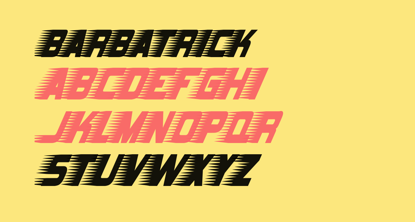 Barbatrick free Font - What Font Is