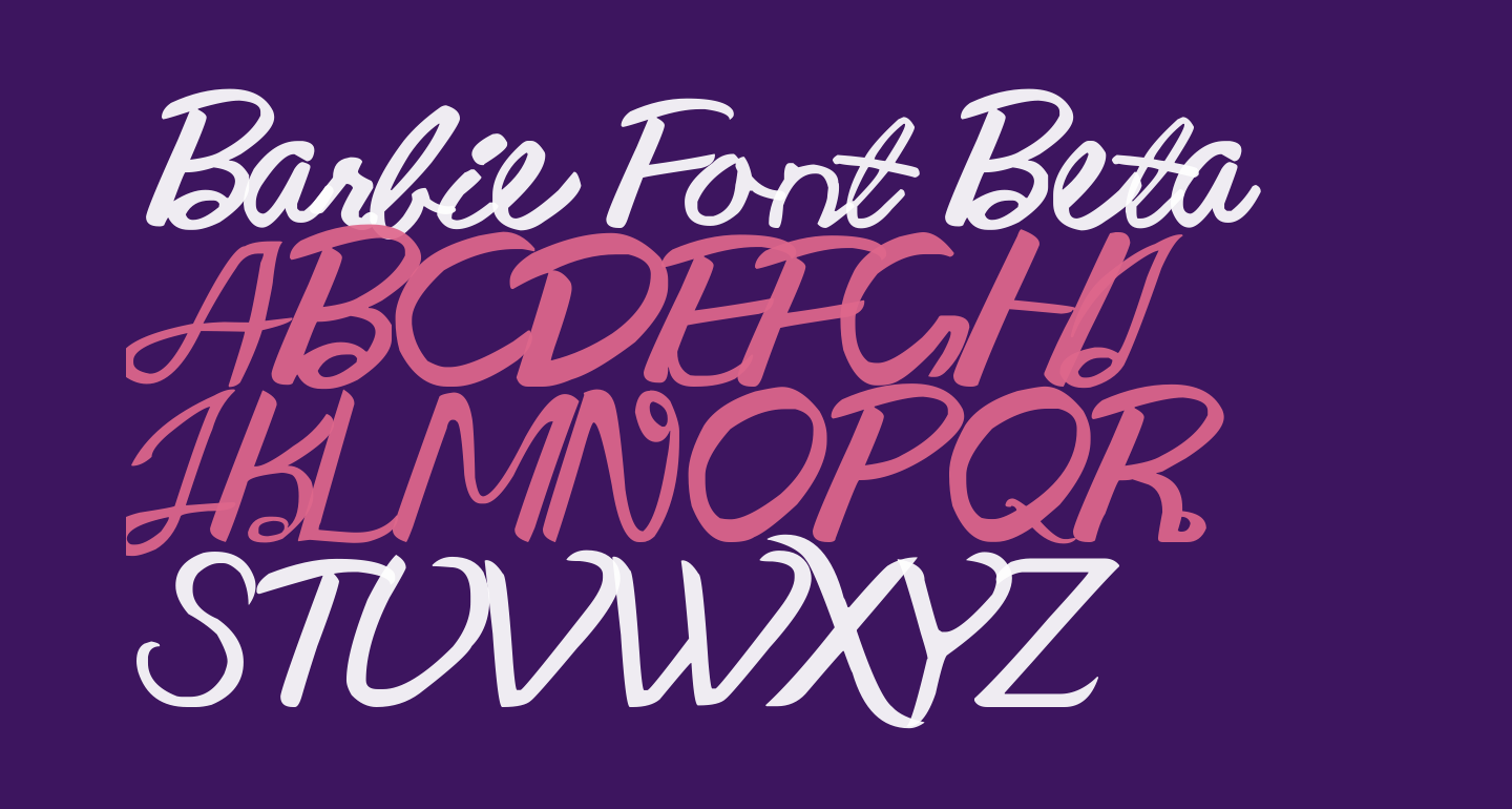 Barbie Font Beta free Font - What Font Is