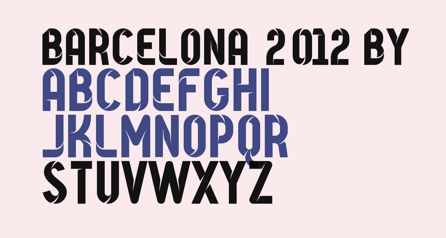 Barcelona 2012 by Roca free Font - What Font Is