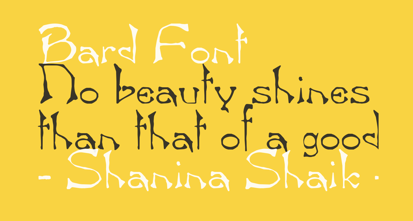 Bard free Font - What Font Is