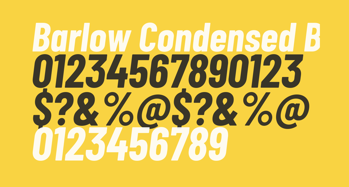Barlow Condensed Bold Italic free Font - What Font Is