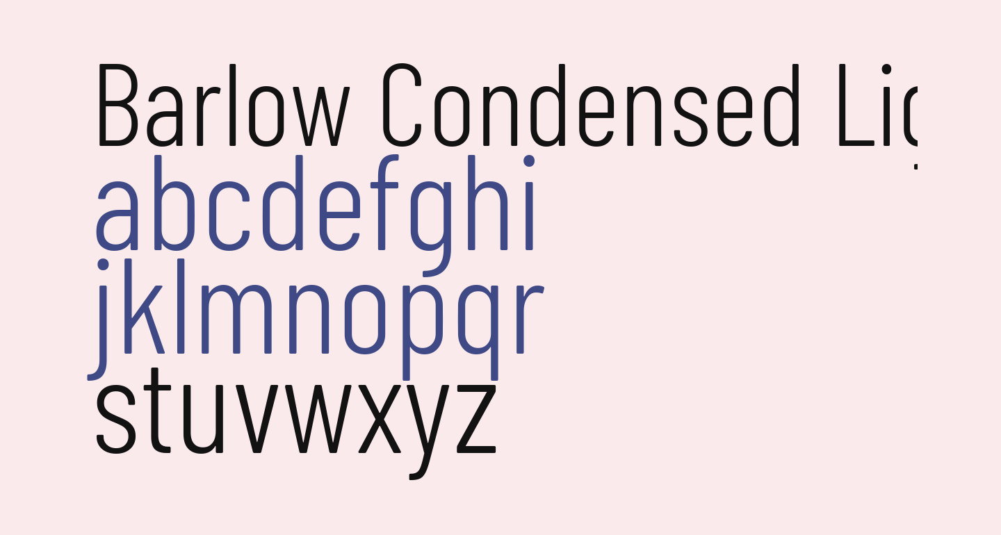 Barlow Condensed Light free Font - What Font Is