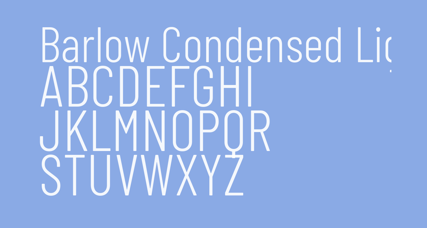 Barlow Condensed Light free Font - What Font Is