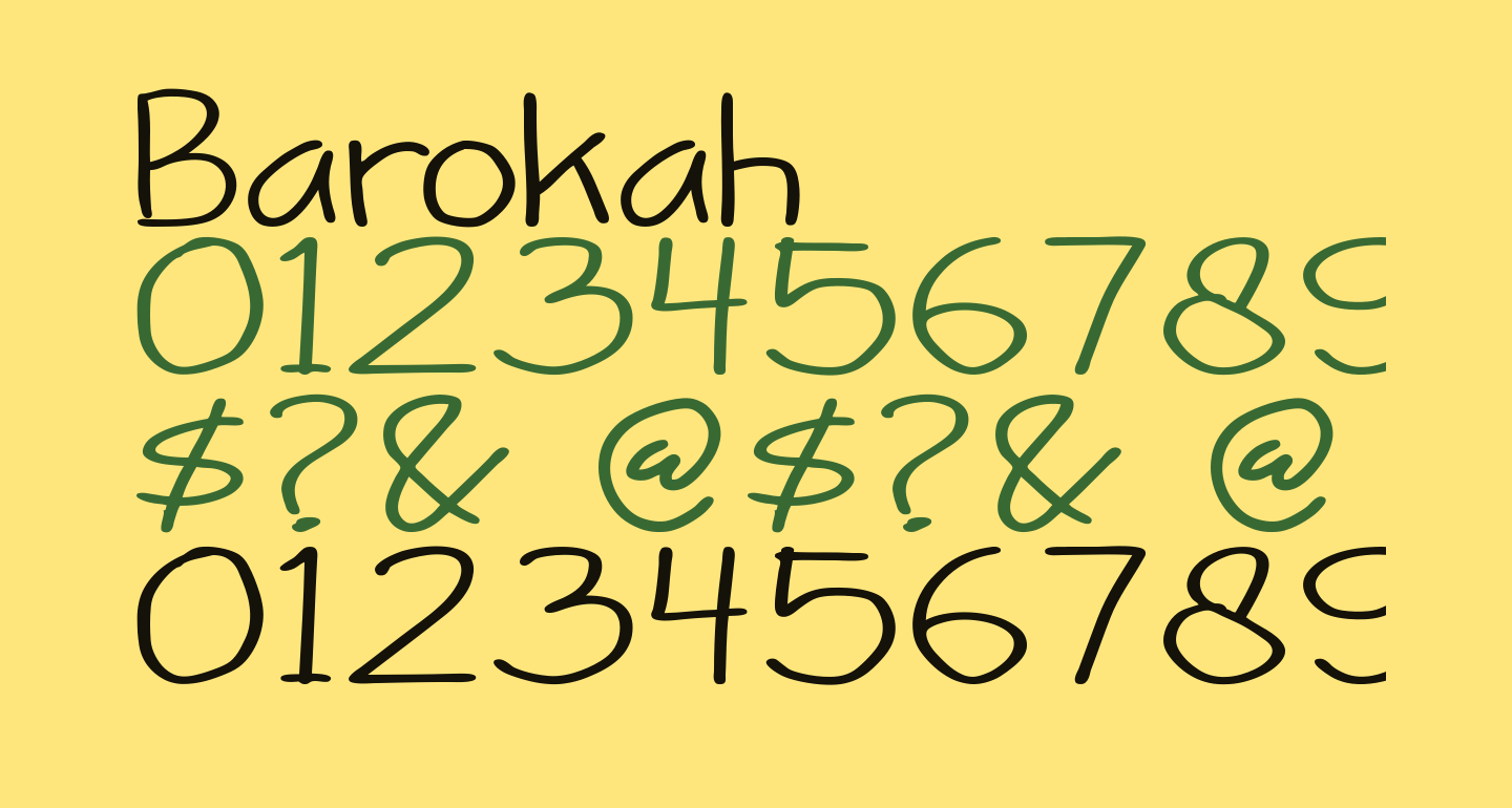 Barokah free Font - What Font Is