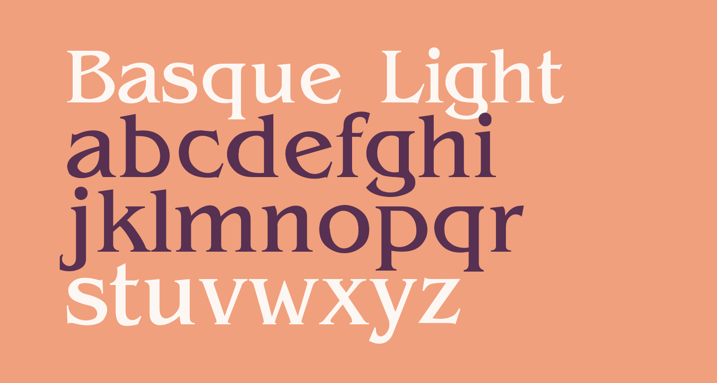 Basque Light free Font - What Font Is