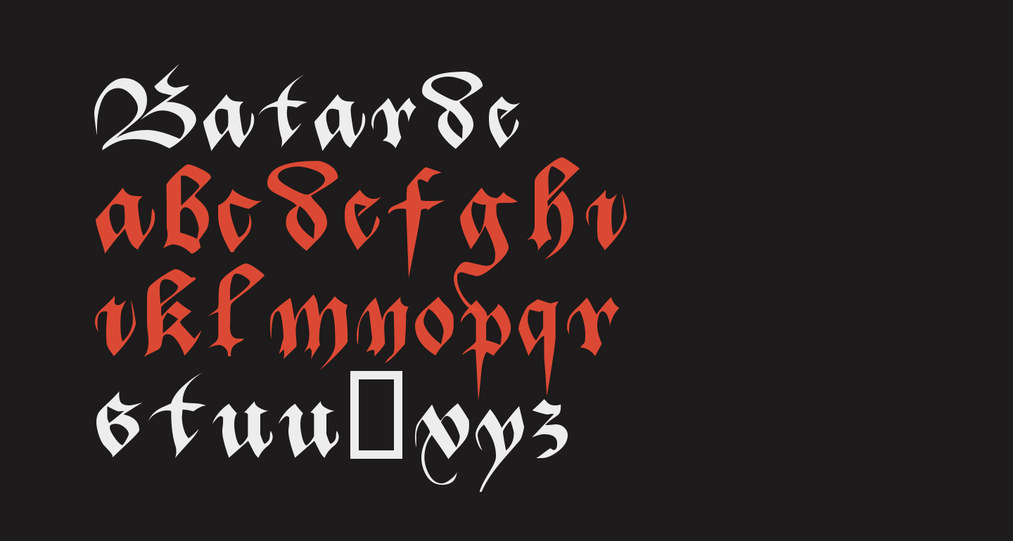 Batarde free Font - What Font Is