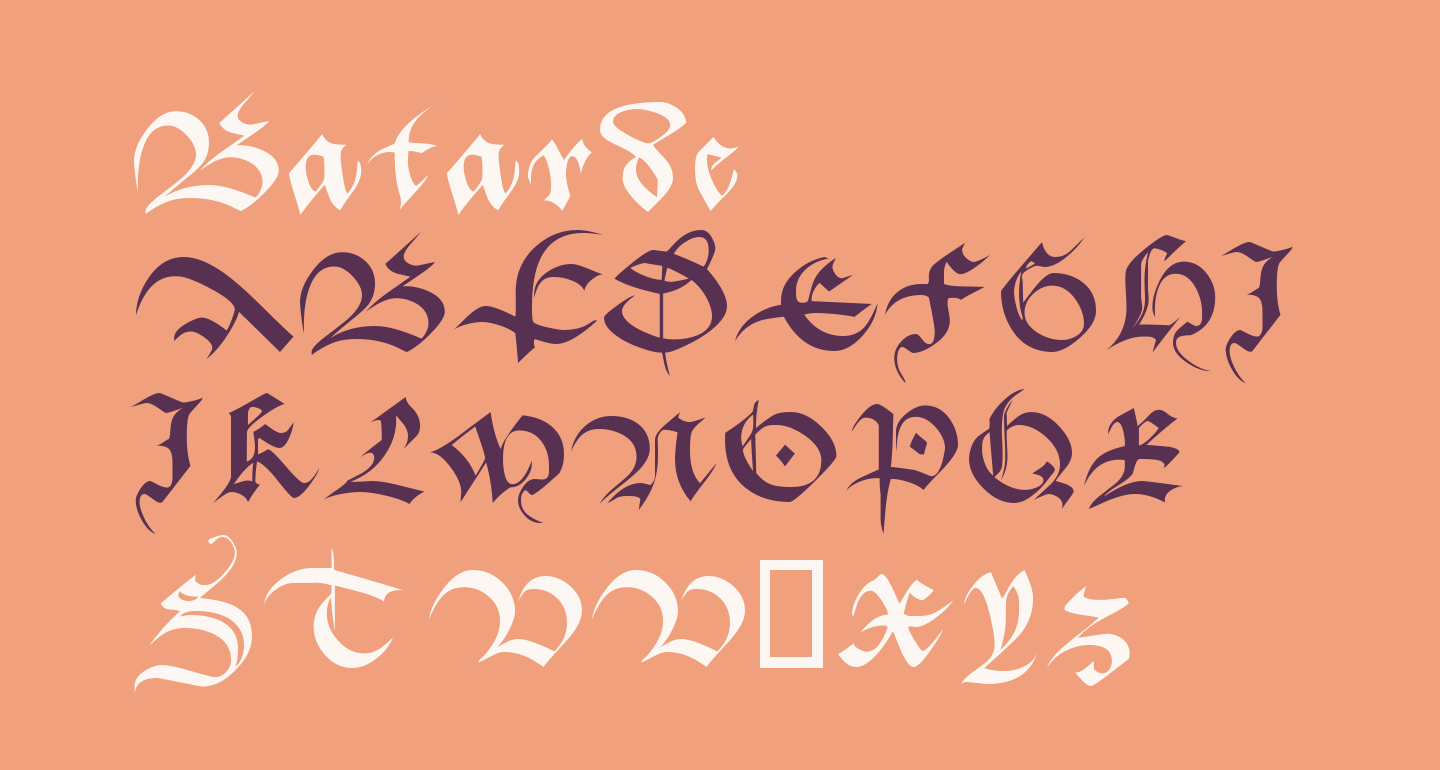 Batarde free Font - What Font Is