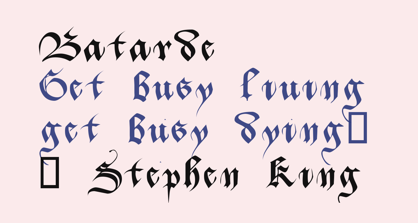 Batarde free Font - What Font Is