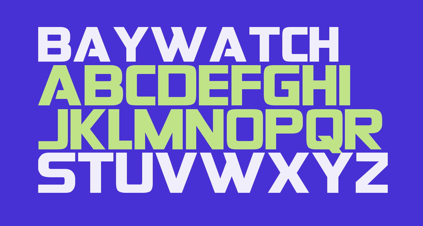 Baywatch free Font - What Font Is