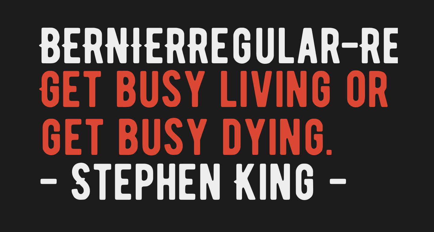 BERNIERRegular-Regular free Font - What Font Is