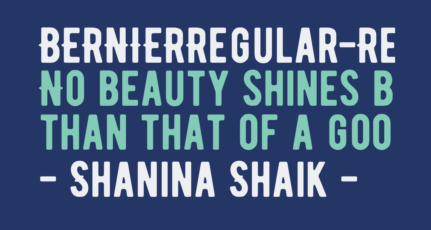 BERNIERRegular-Regular free Font - What Font Is