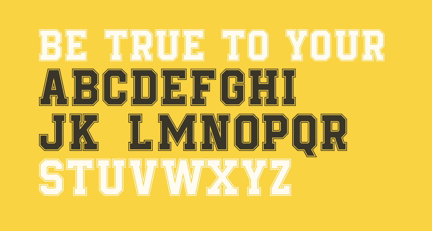 Be True To Your School Regular free Font - What Font Is
