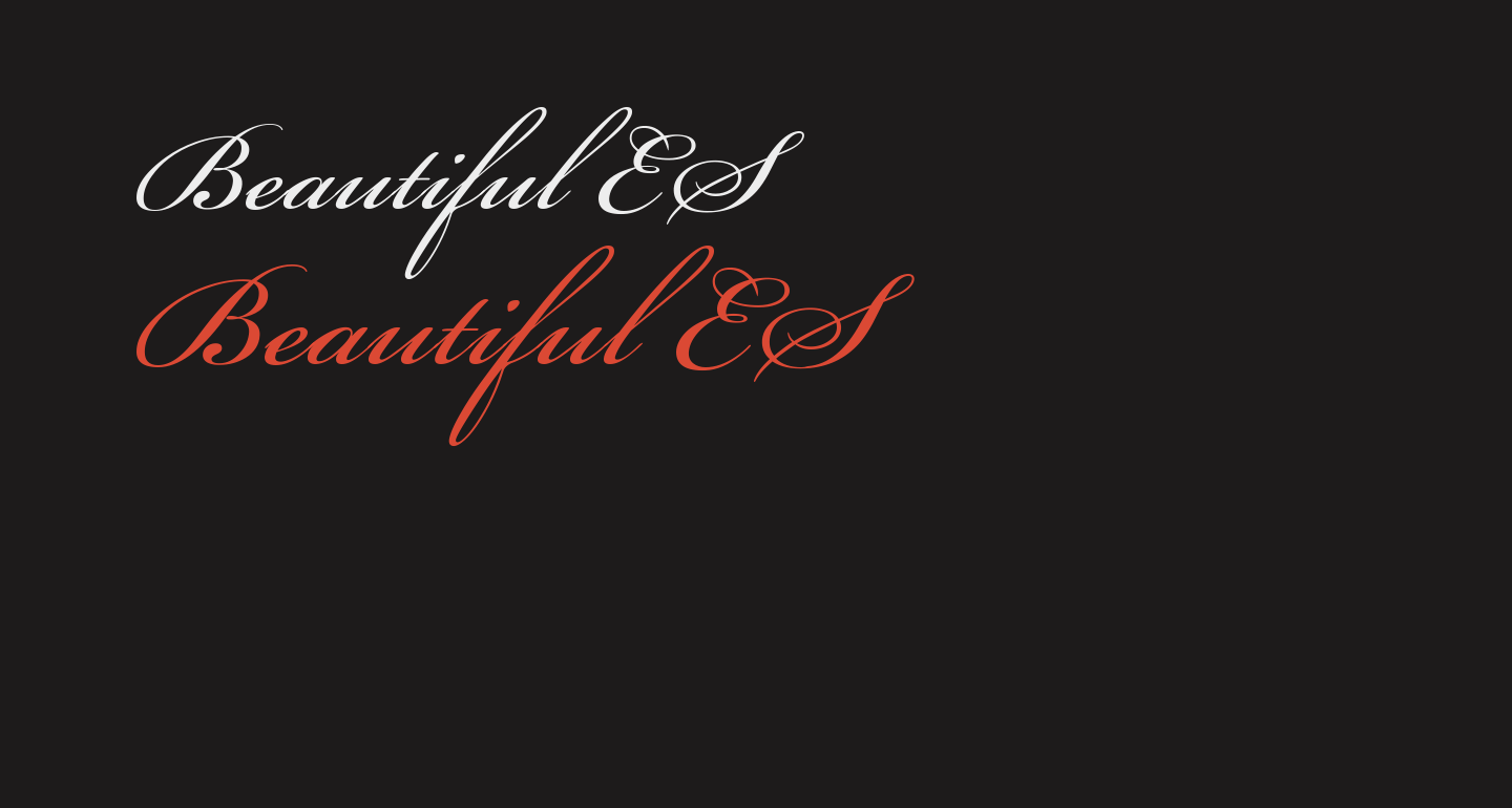 Beautiful ES free Font - What Font Is