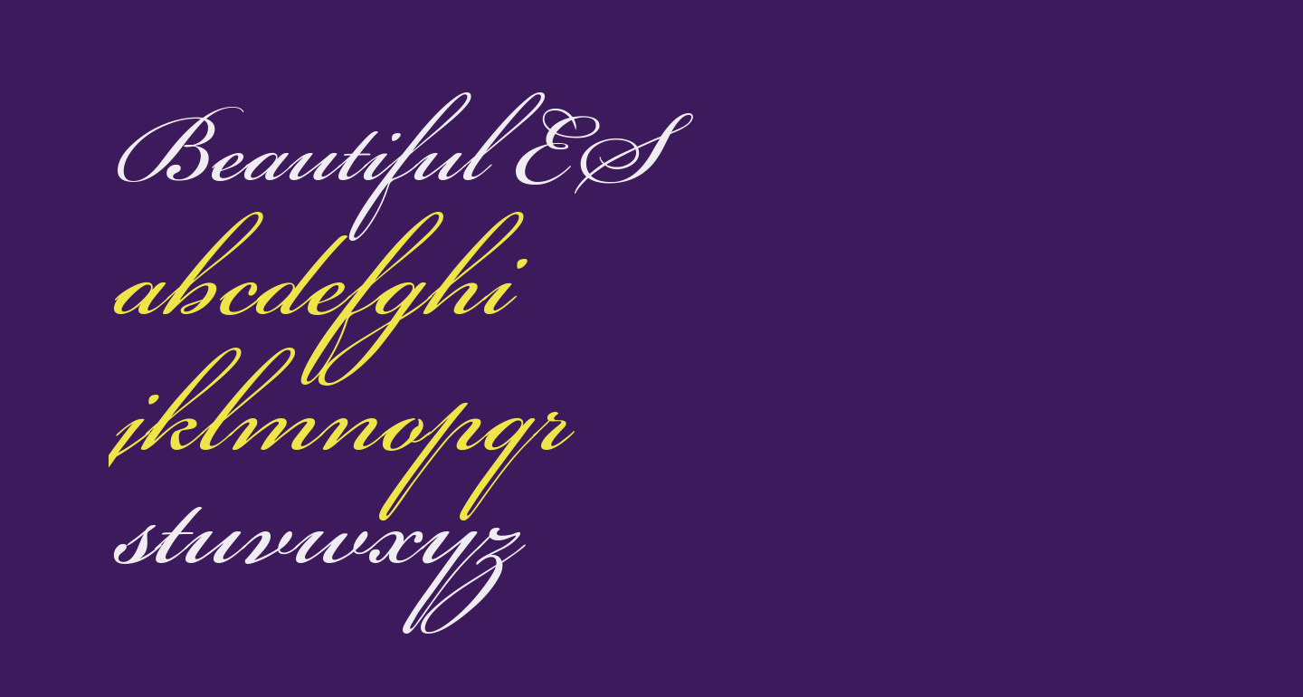 Beautiful ES free Font - What Font Is