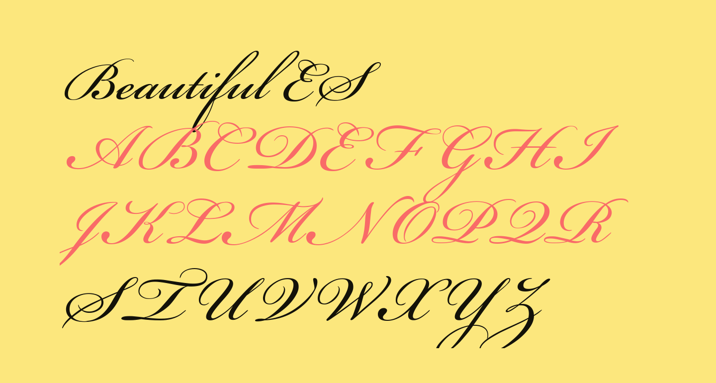 Beautiful ES free Font - What Font Is