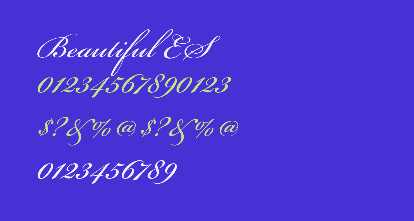 Beautiful ES free Font - What Font Is