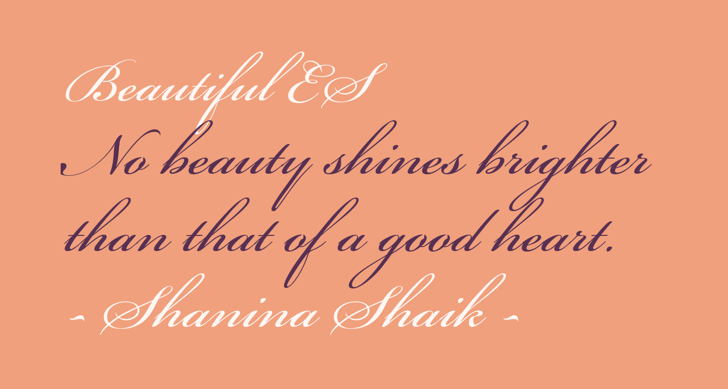 Beautiful ES free Font - What Font Is