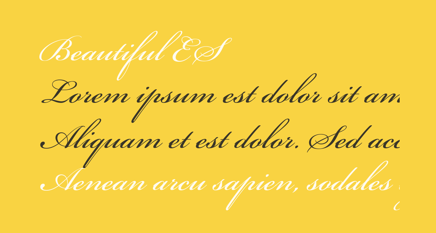 Beautiful ES free Font - What Font Is