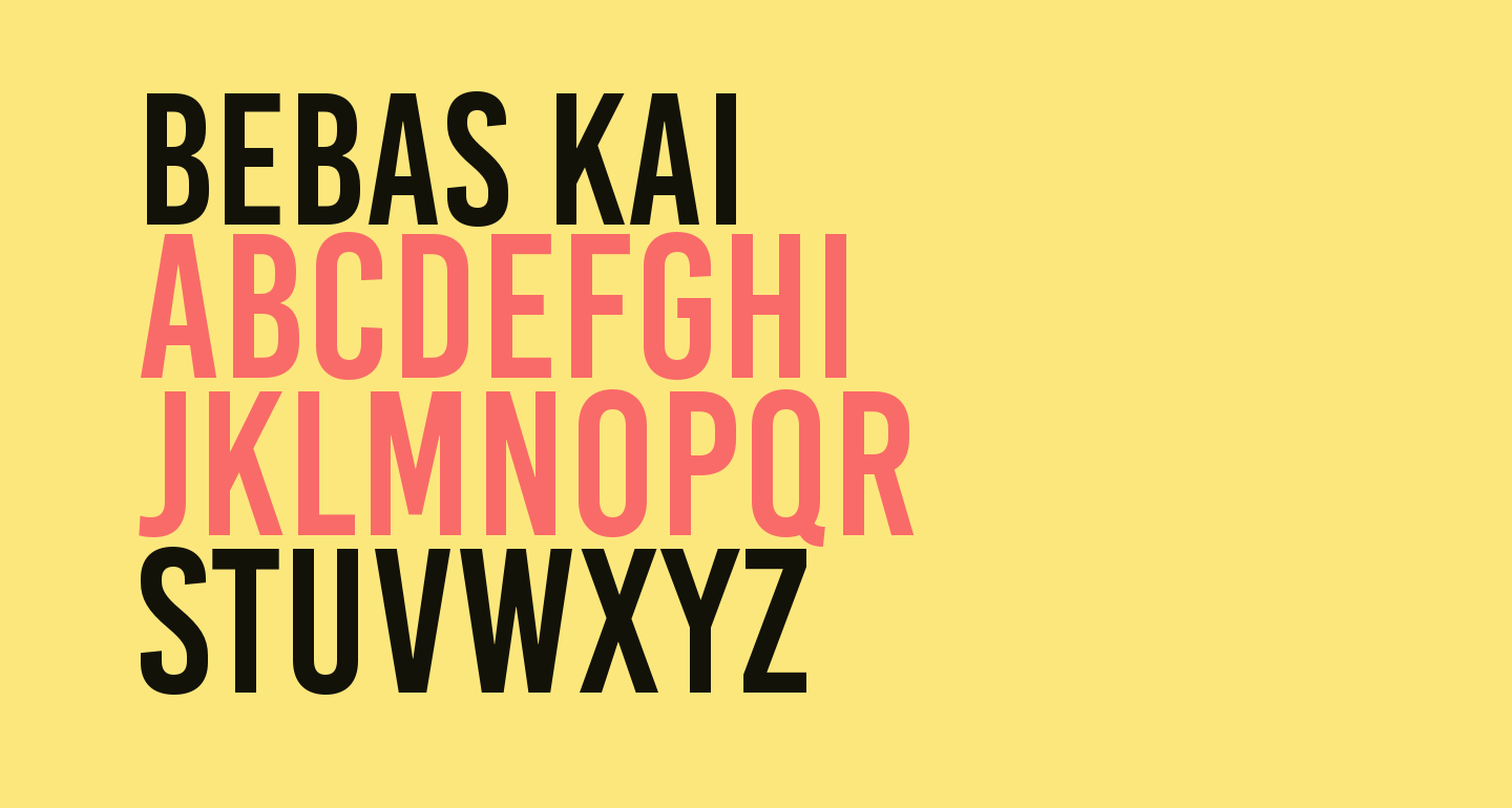 Bebas Kai free Font - What Font Is