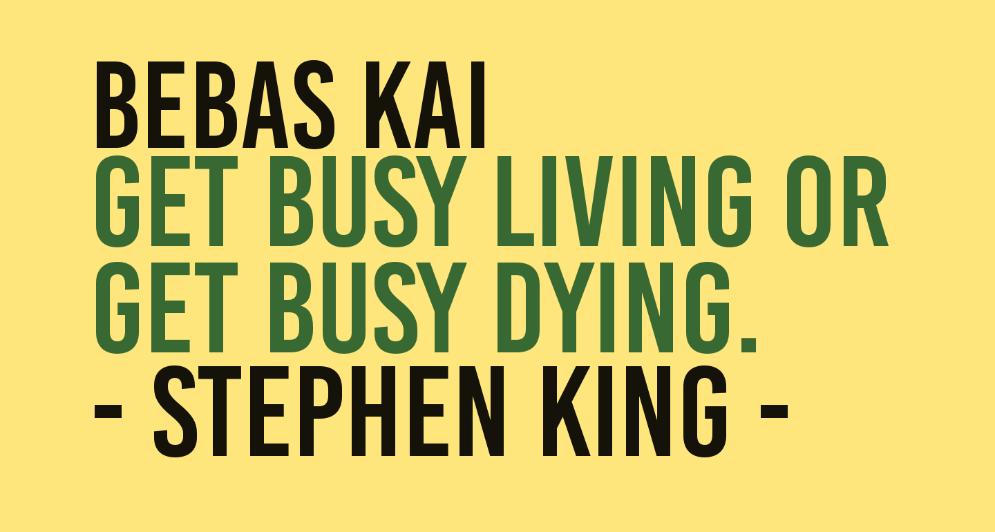 Bebas Kai free Font - What Font Is