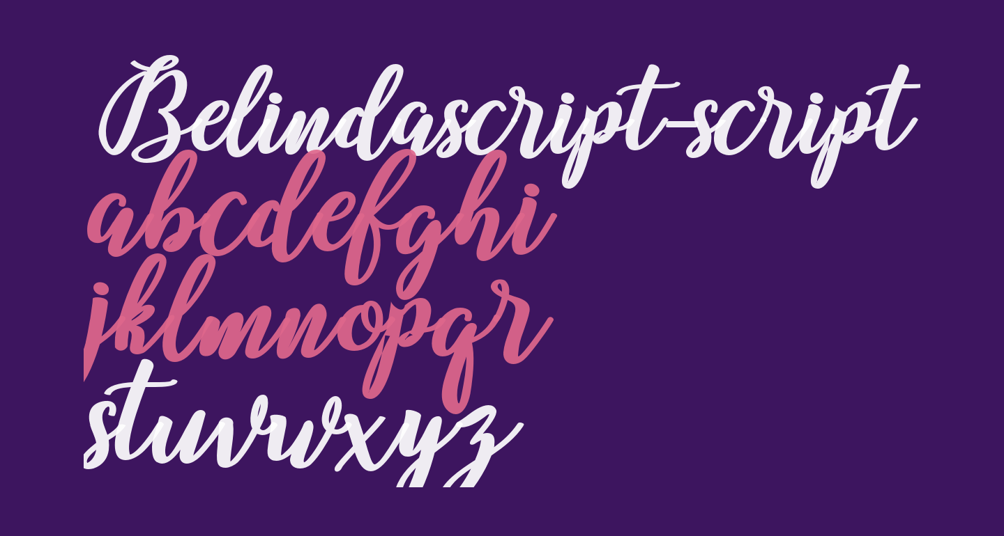 Belindascript-script free Font - What Font Is