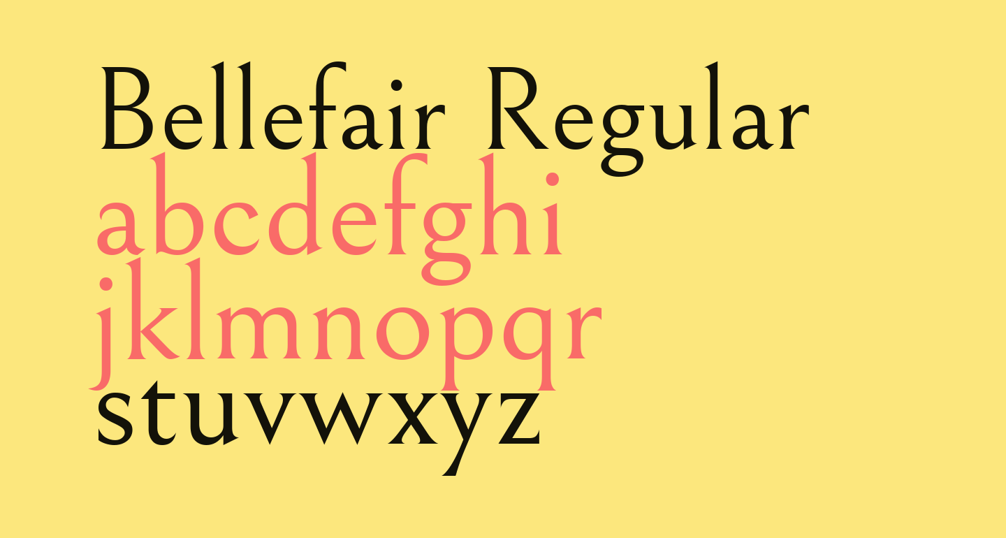 Bellefair Regular free Font - What Font Is