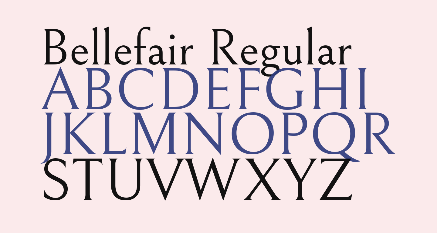 Bellefair Regular free Font - What Font Is