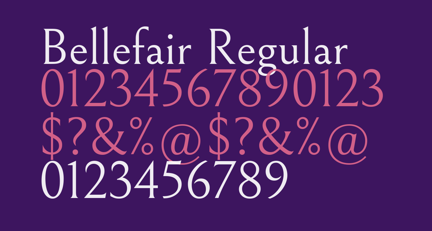 Bellefair Regular free Font - What Font Is
