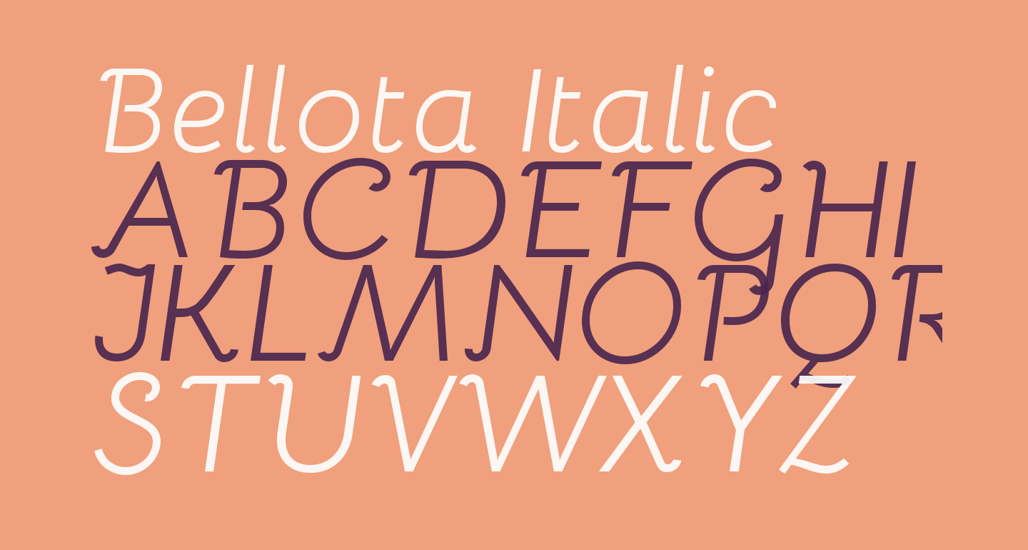 Bellota Italic free Font - What Font Is