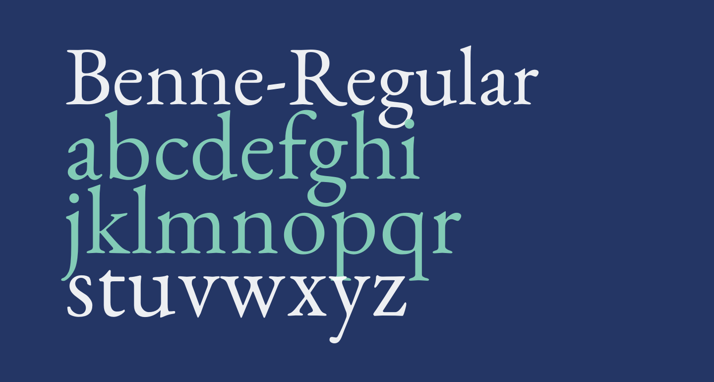 Benne-Regular free Font - What Font Is