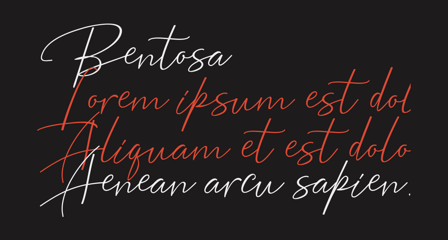 Bentosa free Font - What Font Is
