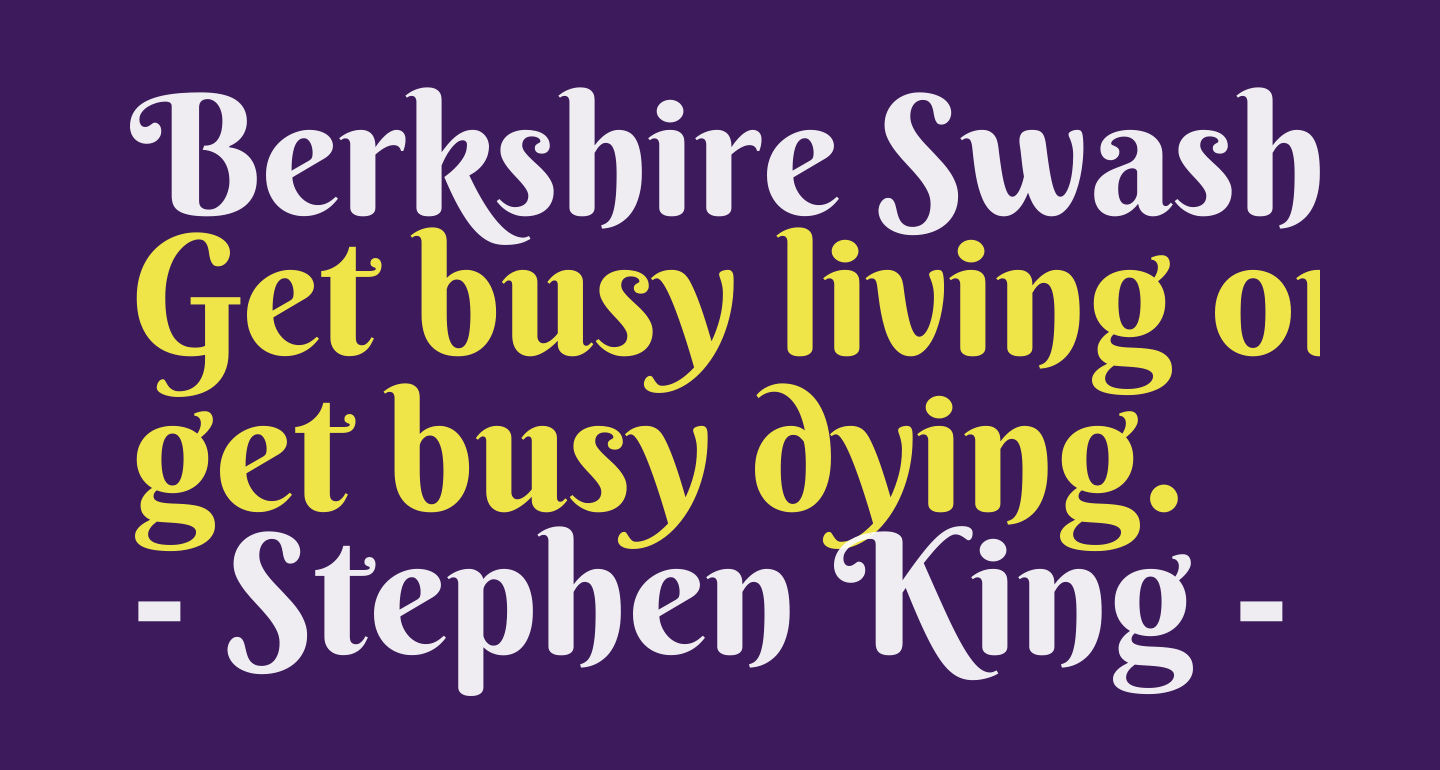 Berkshire Swash Regular free Font - What Font Is